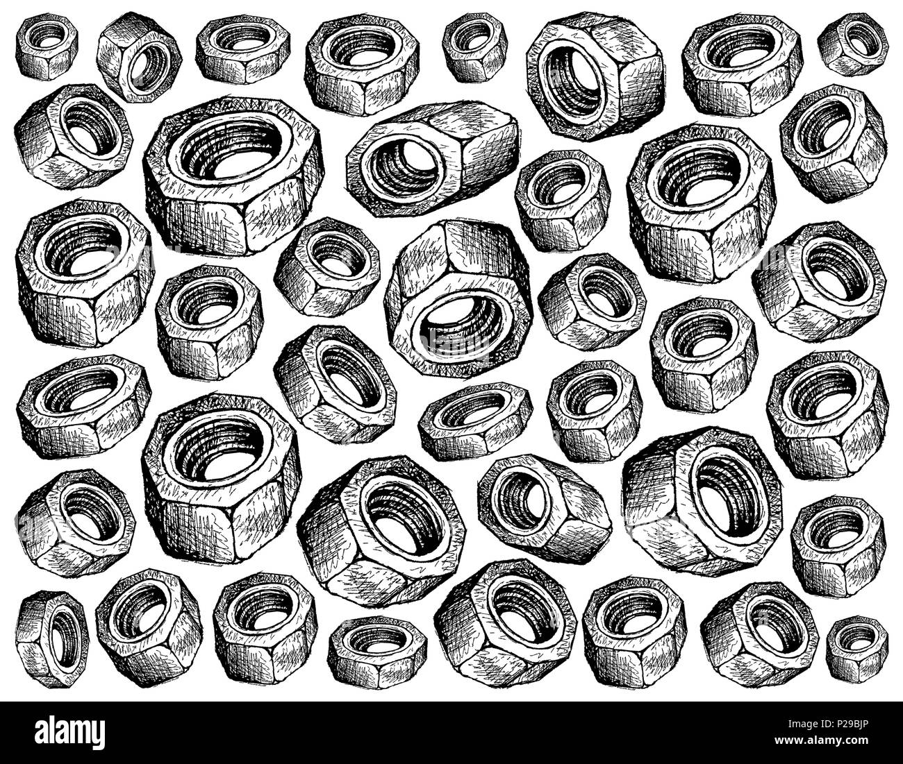 Manufacturing and Industry, Illustration Hand Drawn Sketch Wallpaper ...