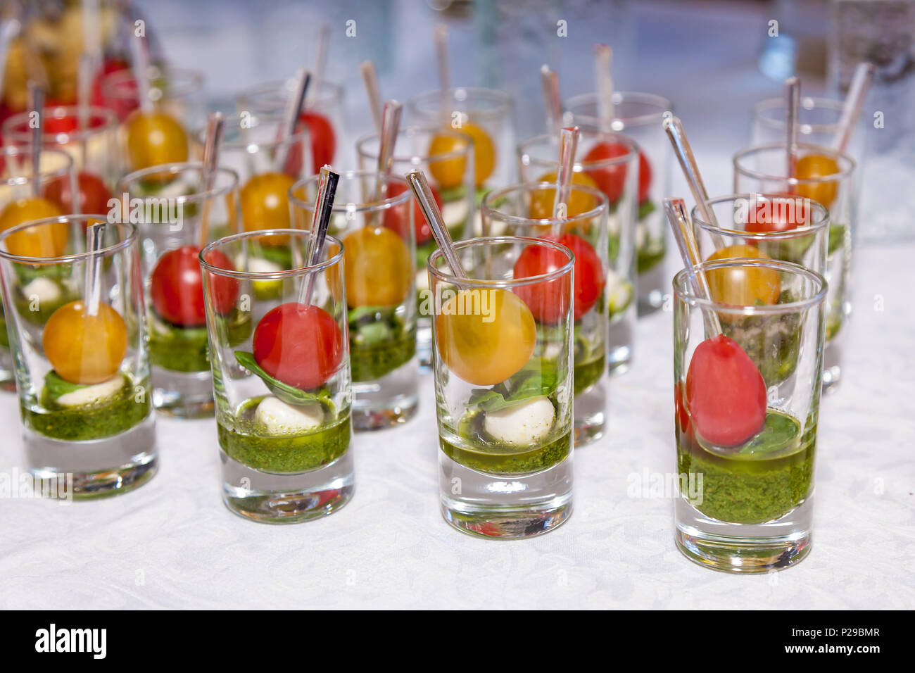 Tasty snacks for events and celebrations, catering food Stock Photo - Alamy