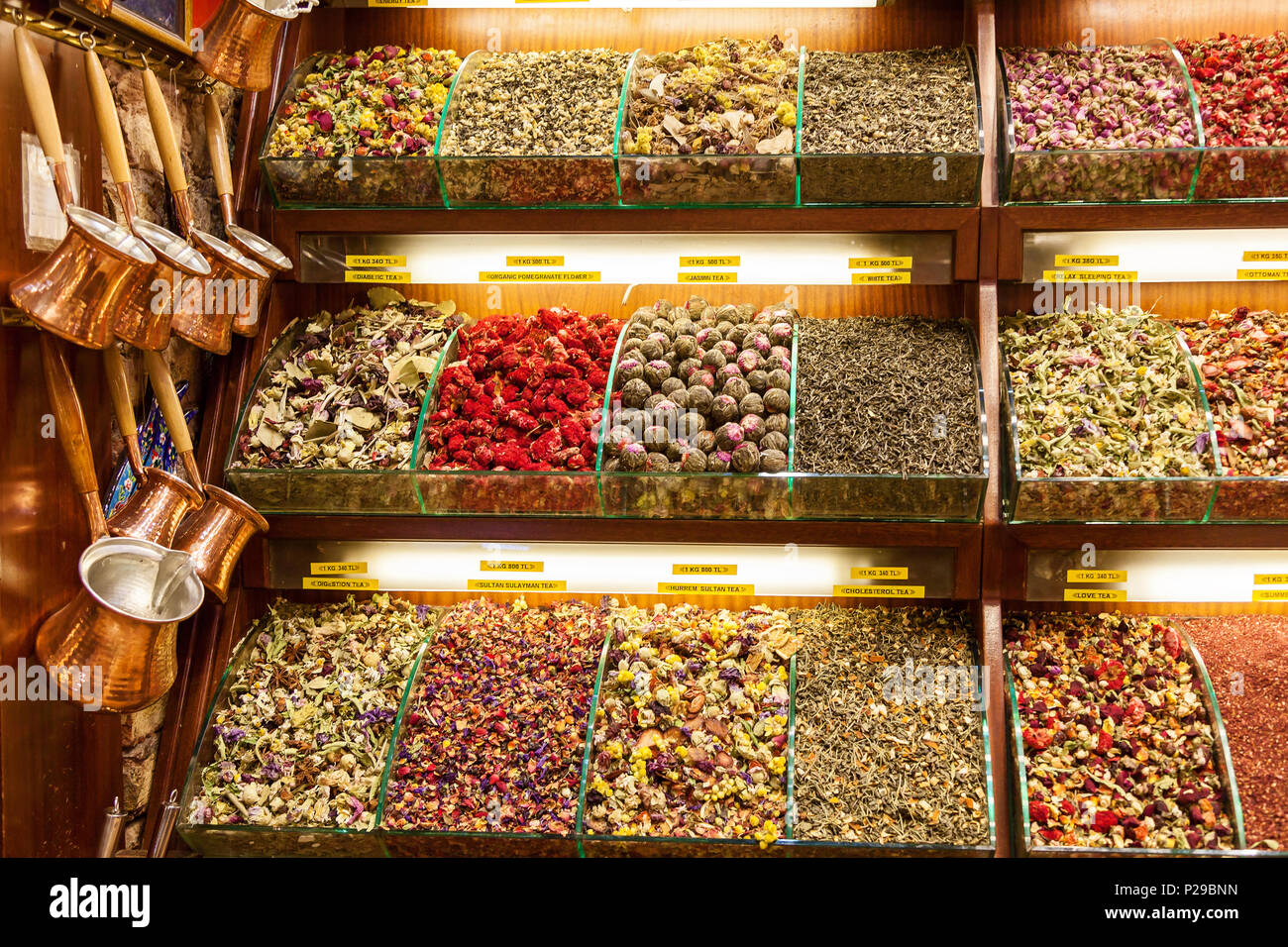 Teas in spice bazaar istanbul High Resolution Stock Photography and ...