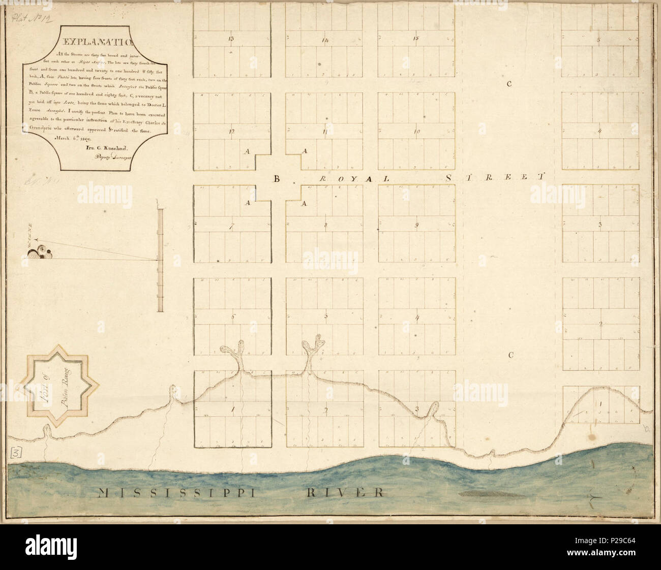 (Map of Baton Rouge, Spanish West Florida) LOC 2012593388 Stock Photo ...