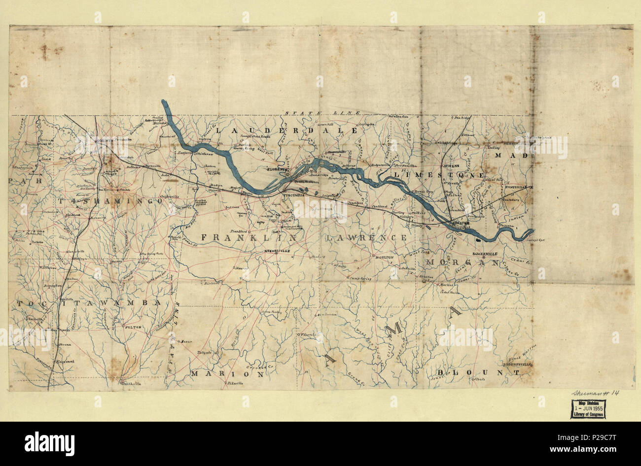 (Map of northwest Alabama and northeast Mississippi). LOC 2006635328 ...