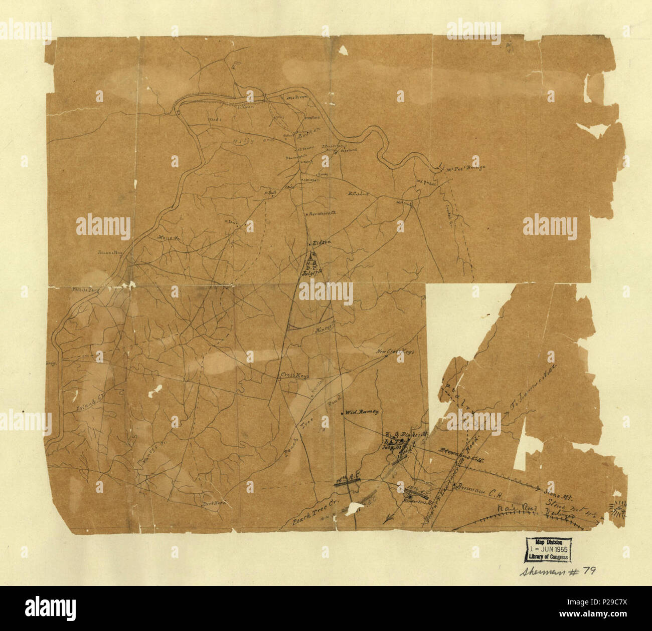 (Map of part of DeKalb County, Georgia, from the Chattahoochee River ...