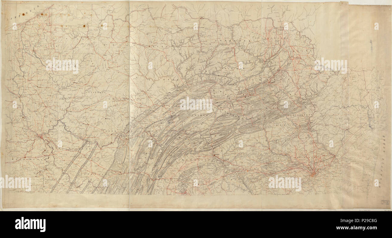 (Map of Pennsylvania and part of New Jersey). LOC 2005625064 Stock ...