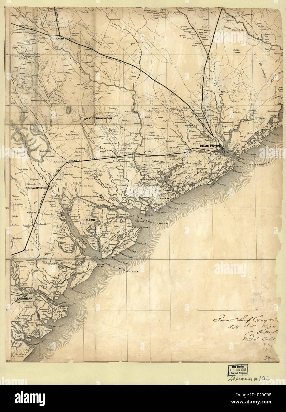 Carolina coast map hi-res stock photography and images - Alamy