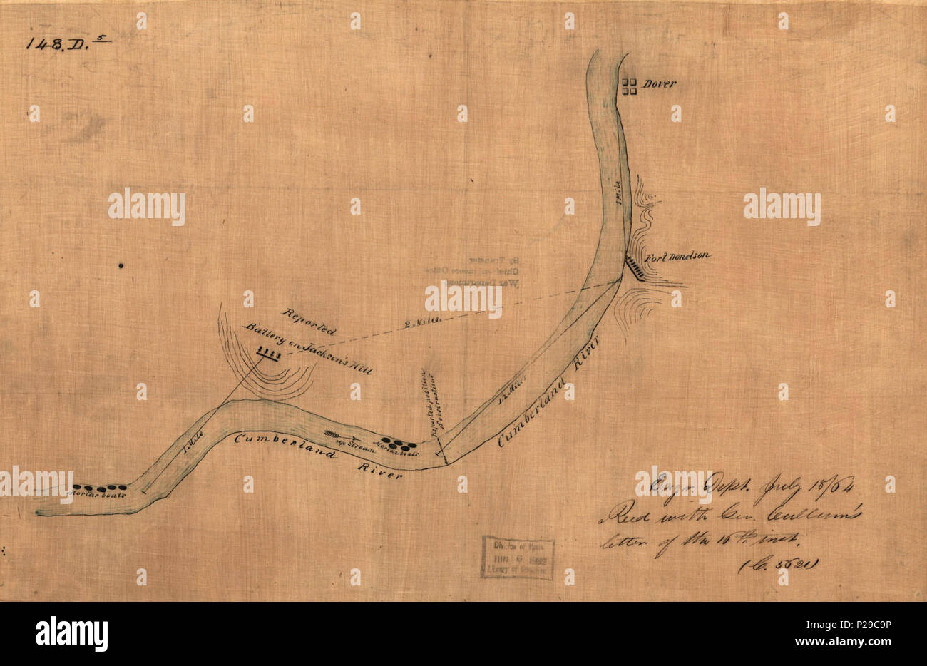 (Map of the environs of Fort Donelson, Tennessee, Feb. 1862). LOC ...
