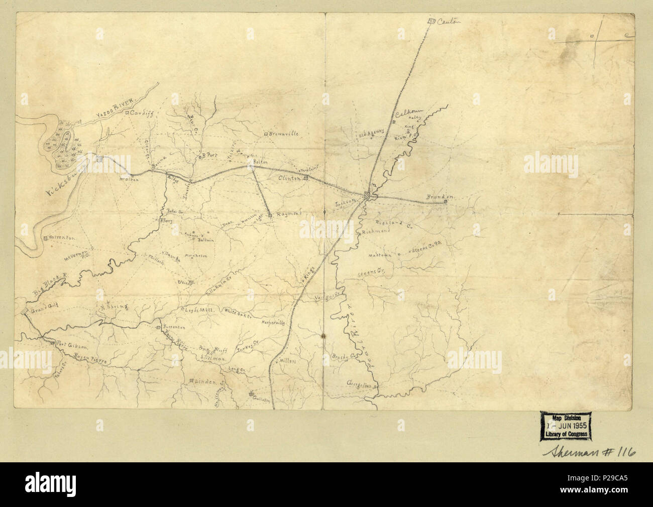 Vicksburg mississippi map hi-res stock photography and images - Alamy