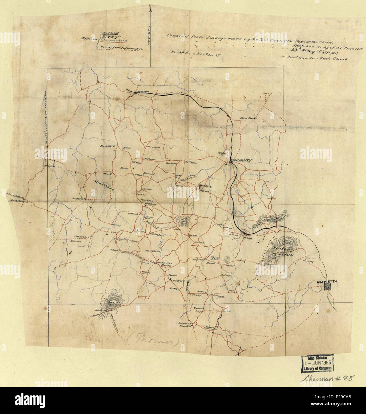 (Map of the northwestern part of Cobb County, Georgia, showing Union ...