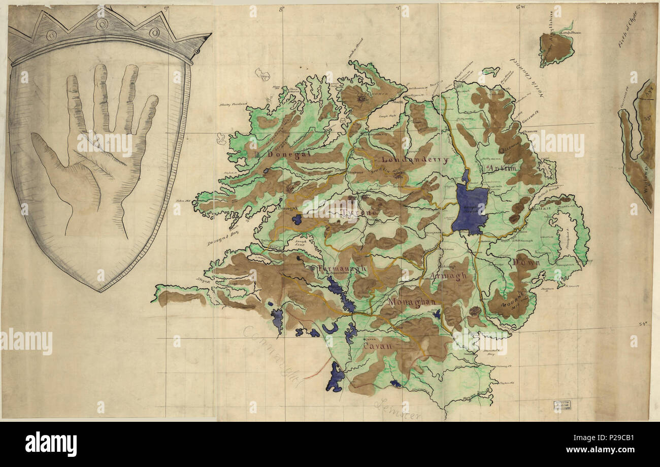 (Map of Ulster County, Ireland). LOC 2005625224 Stock Photo - Alamy