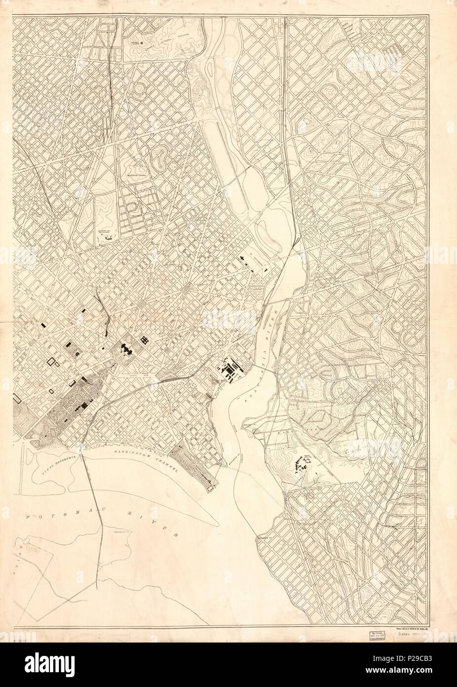 (Map of Washington D.C.). LOC 87691481 Stock Photo - Alamy