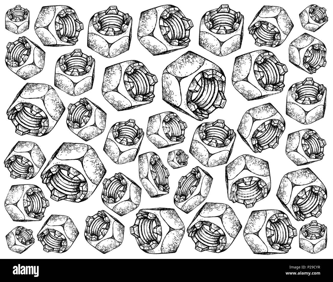 Manufacturing and Industry, Illustration Hand Drawn Sketch Wallpaper ...