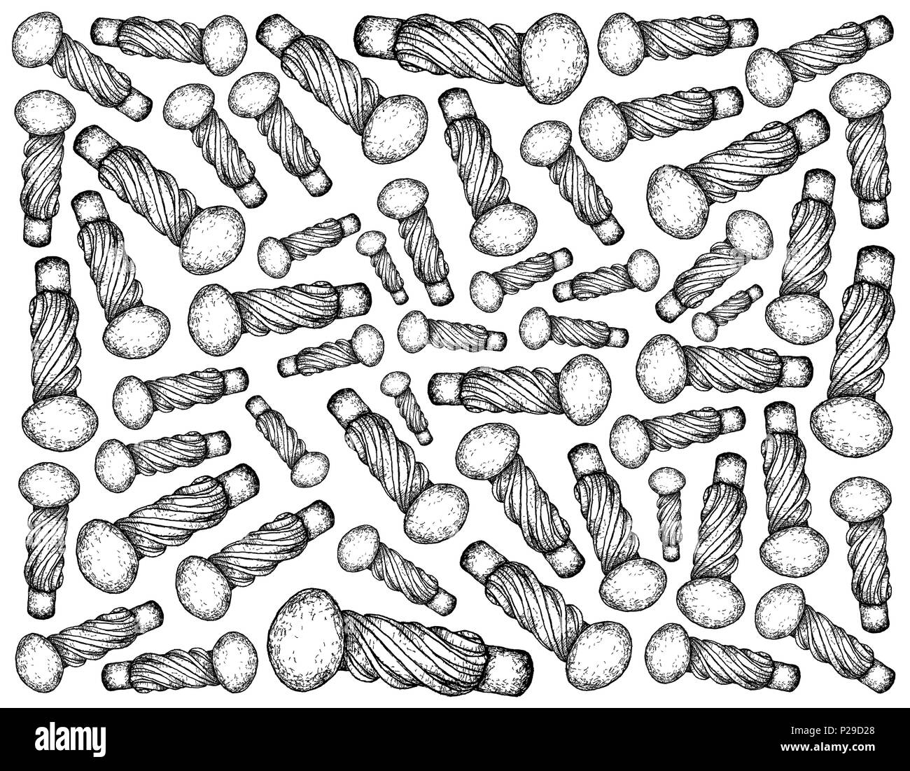 Manufacturing and Industry, Illustration Hand Drawn Sketch Wallpaper ...