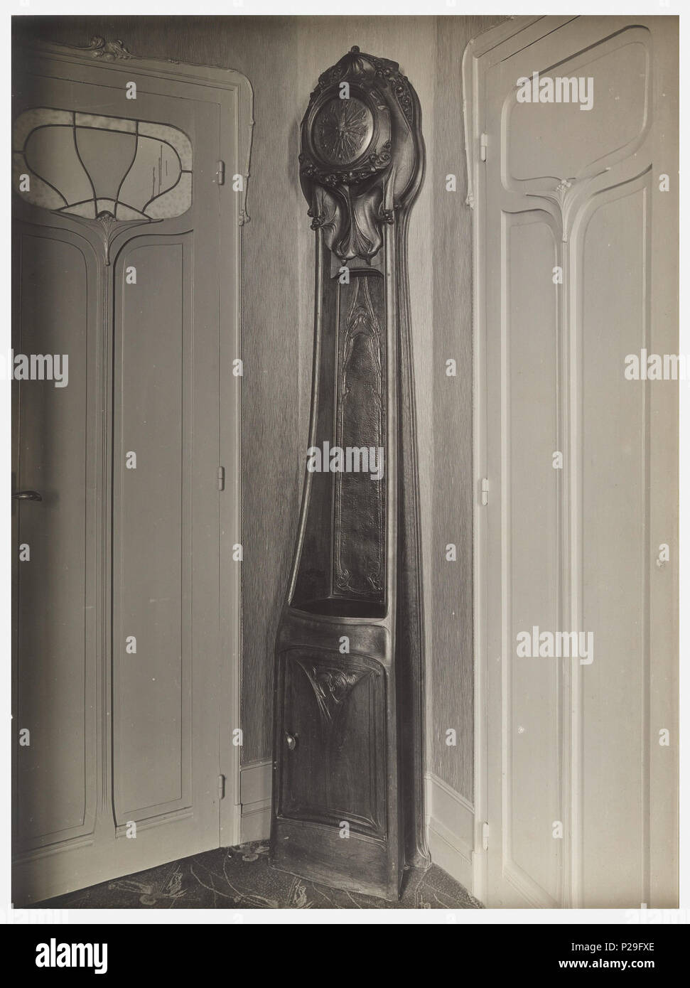 . English: Photograph, Photograph of a Clock Designed by Hector Guimard ...