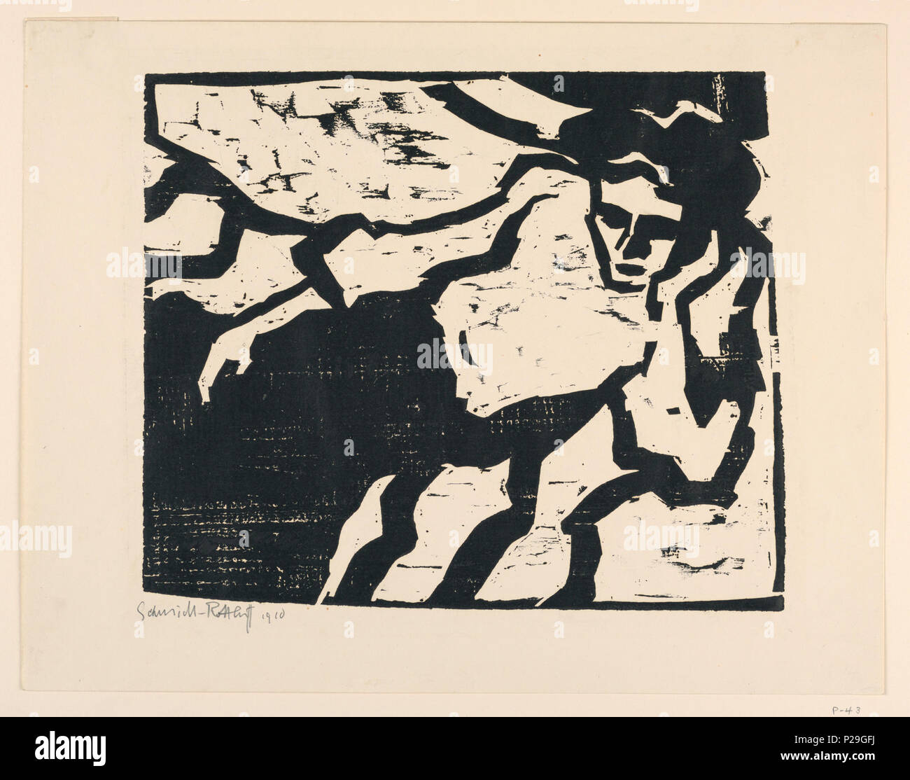 . English: Print, Model, 1910 . English: Reclining figure of woman, her ...