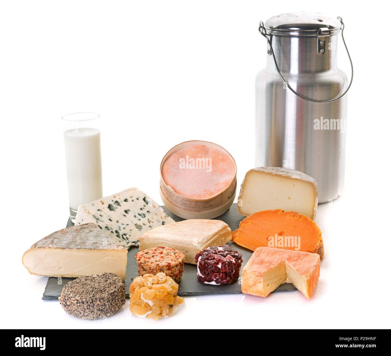 group of cheese in front of white background Stock Photo - Alamy