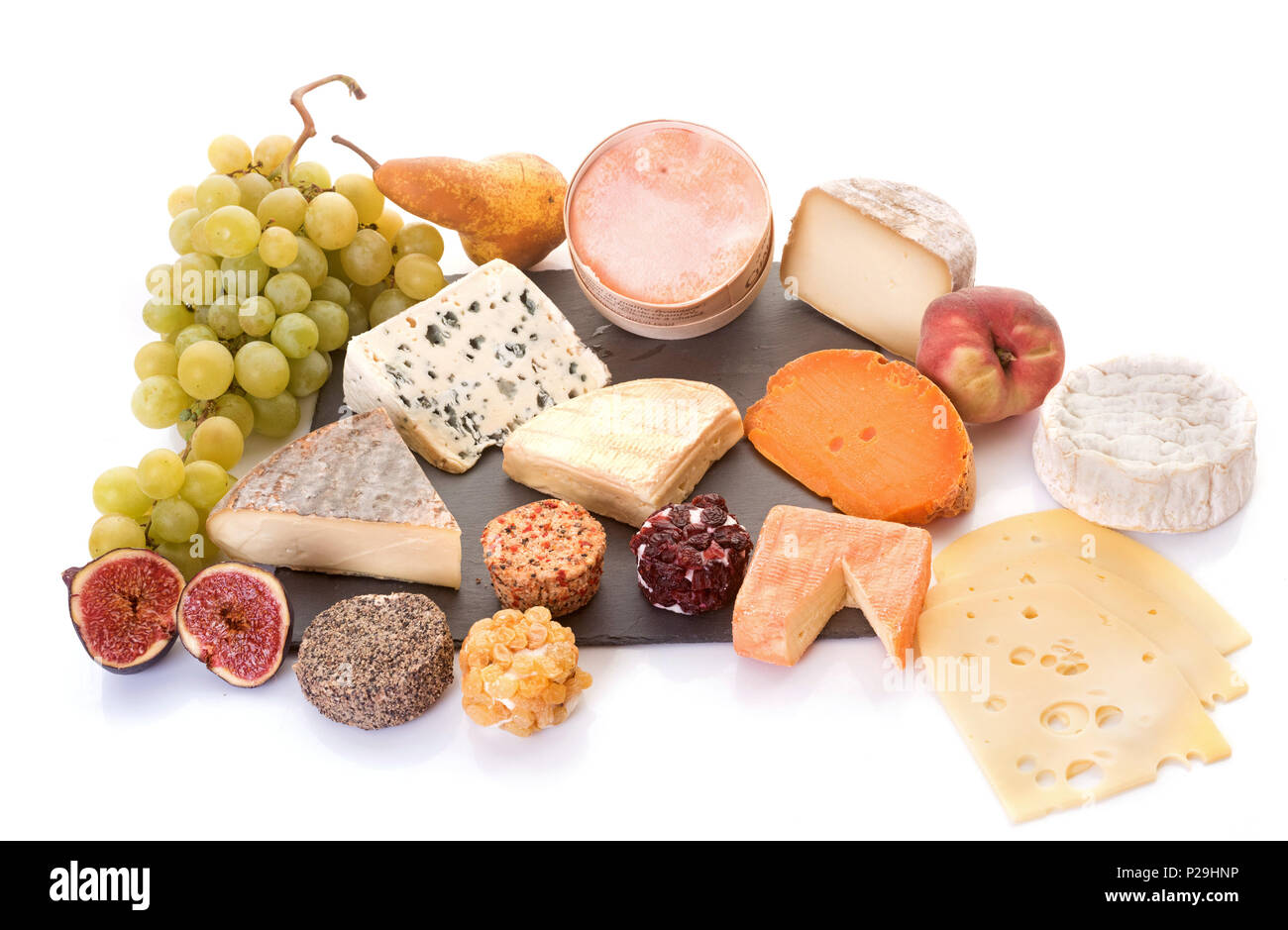 group of cheese in front of white background Stock Photo - Alamy