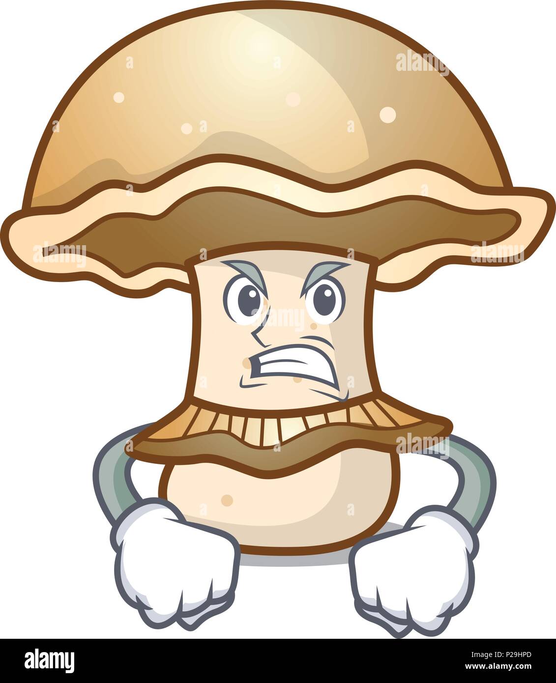 Angry portobello mushroom mascot cartoon Stock Vector Image & Art - Alamy