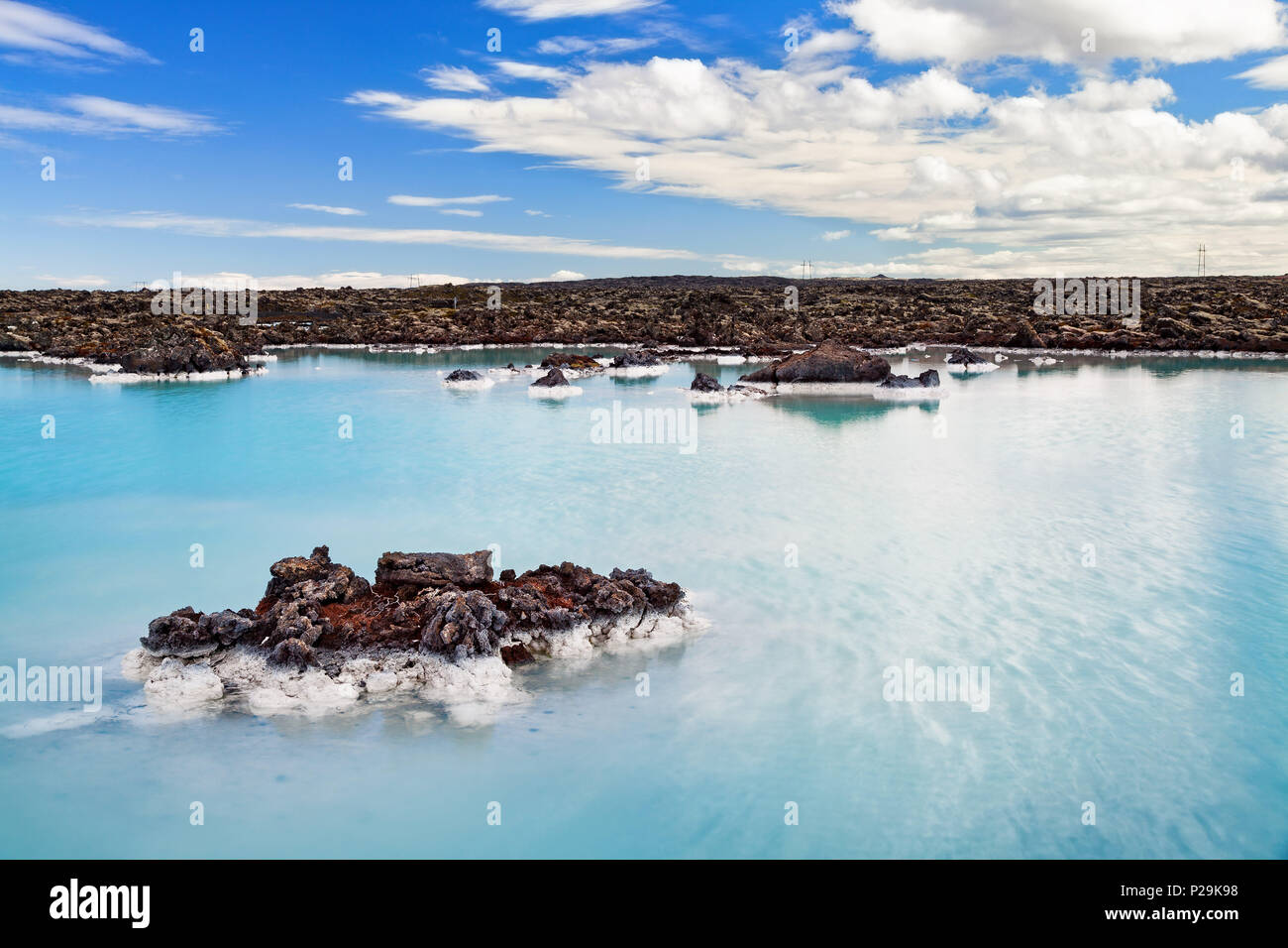 Blue Lagoon Iceland geothermal beautiful blue water with minerals Stock ...