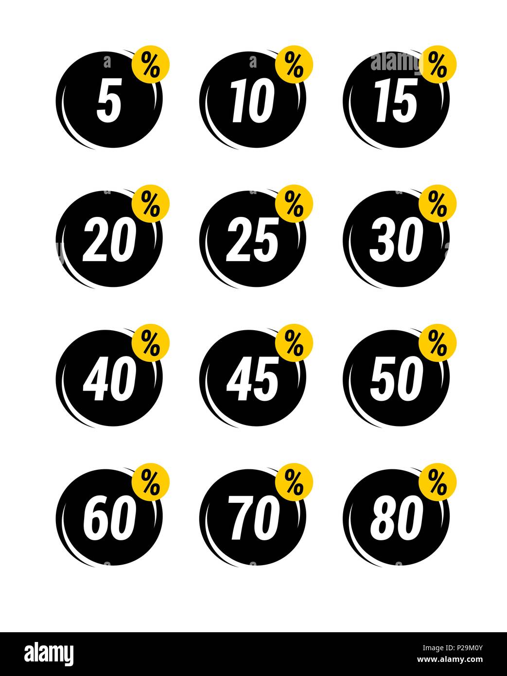 Special offer sale tag discount symbol retail sticker sign price set ...