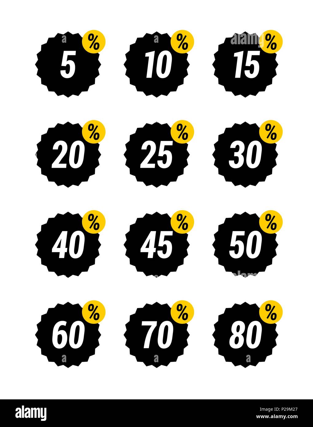 Special black and yellow offer sale tag discount symbol retail sticker ...