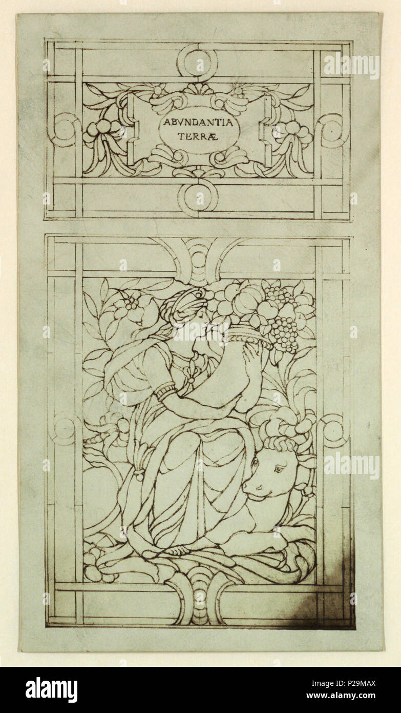 . English: Print, Abundantia Terrae, after 1908 . English: Two panels ...