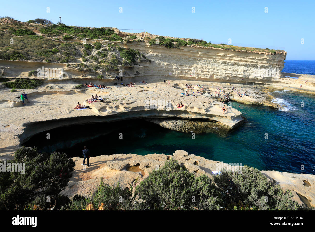 St Peter’s Pool, natural swimming pool, Marsaxlokk town, Delimara Point ...