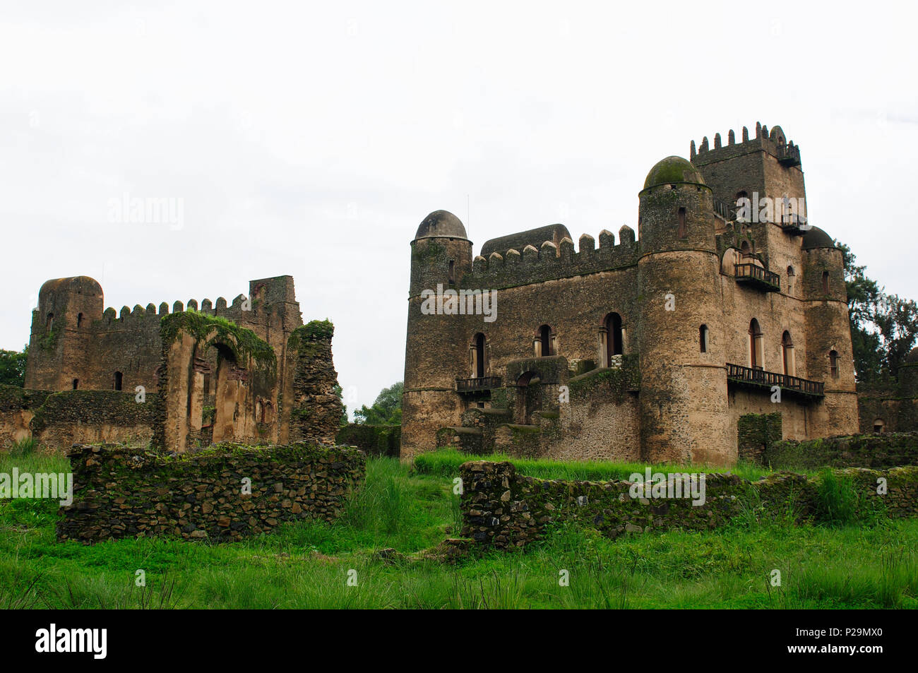 Castle built by the Emperor Fasilides in the Gonder town in Ethiopia ...