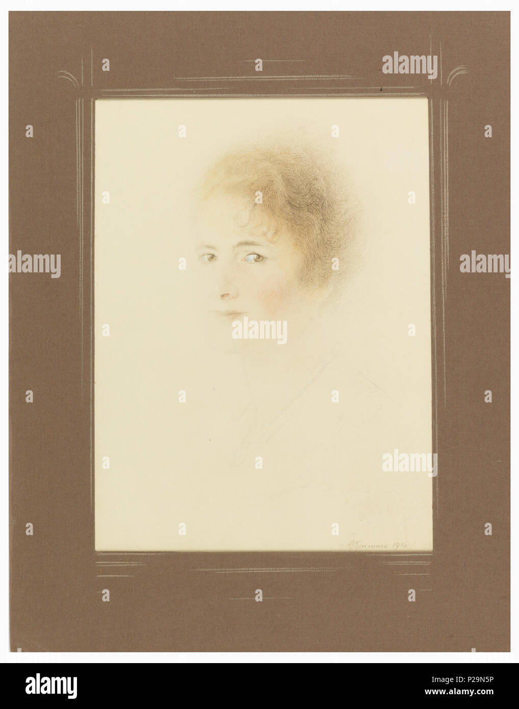 . English: Photograph, Woman, 1915 . English: Woman in three-quarter ...
