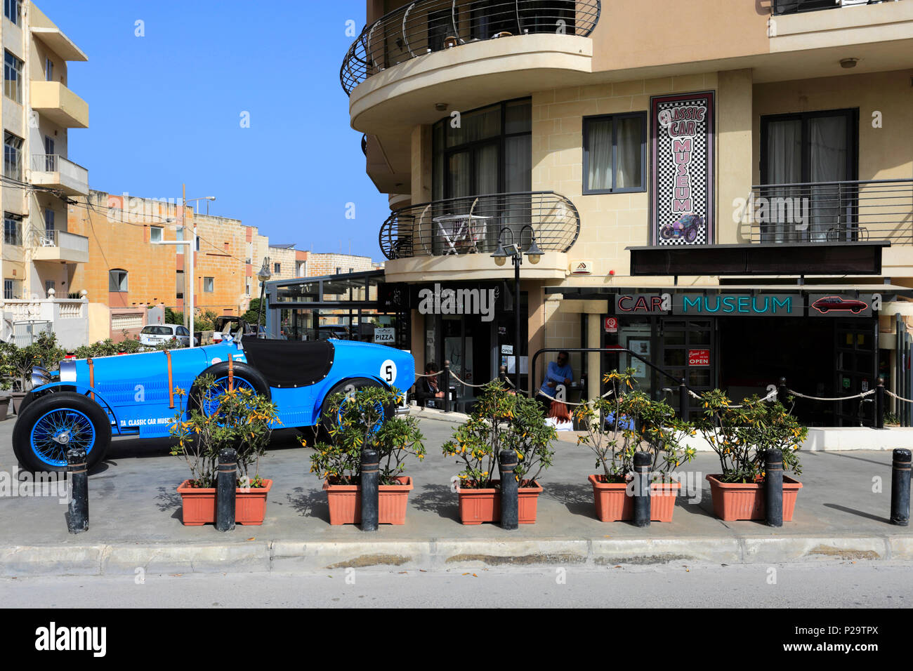 The Malta Classic Car Museum, Qawra town, Malta Stock Photo - Alamy