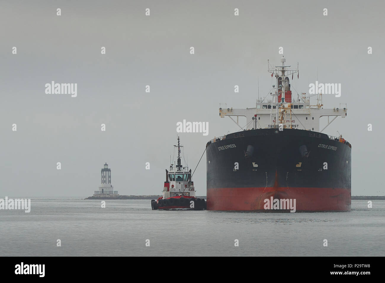 Oil Products Tanker, CITRUS EXPRESS, Guided by AmNav Tractor Tug ...