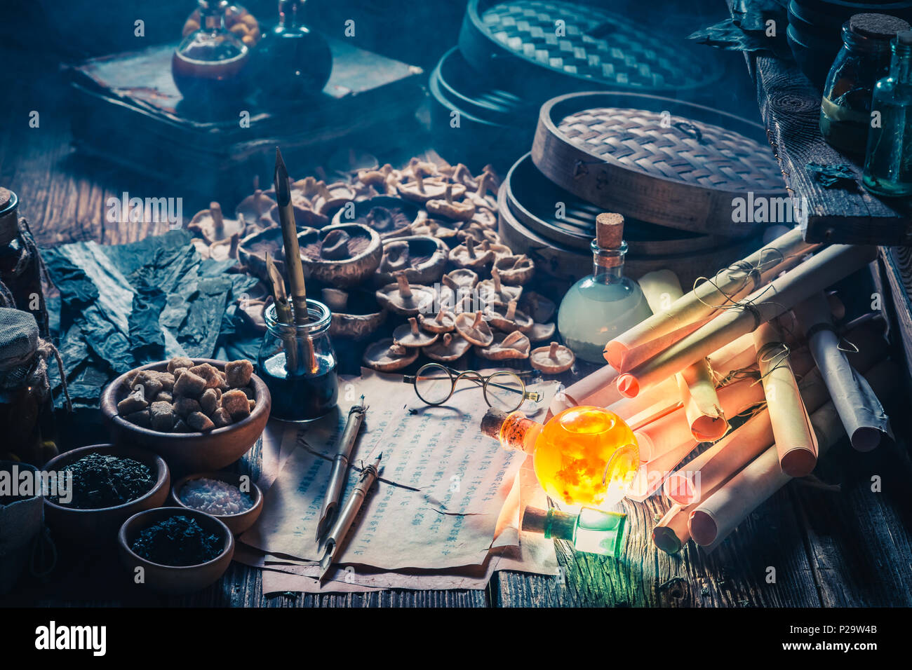 An Alchemist In His Study High Resolution Stock Photography and Images ...