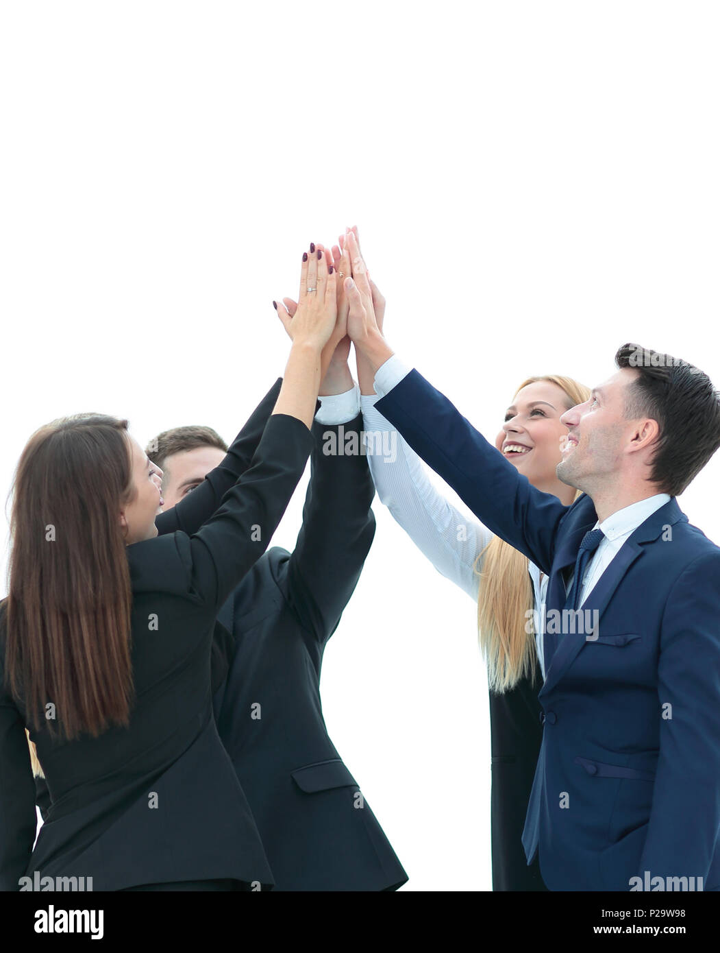 business team showing their success ,hands clasped together Stock Photo ...