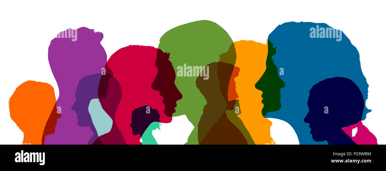 Group of business people as a team concept with colorful colors Stock ...