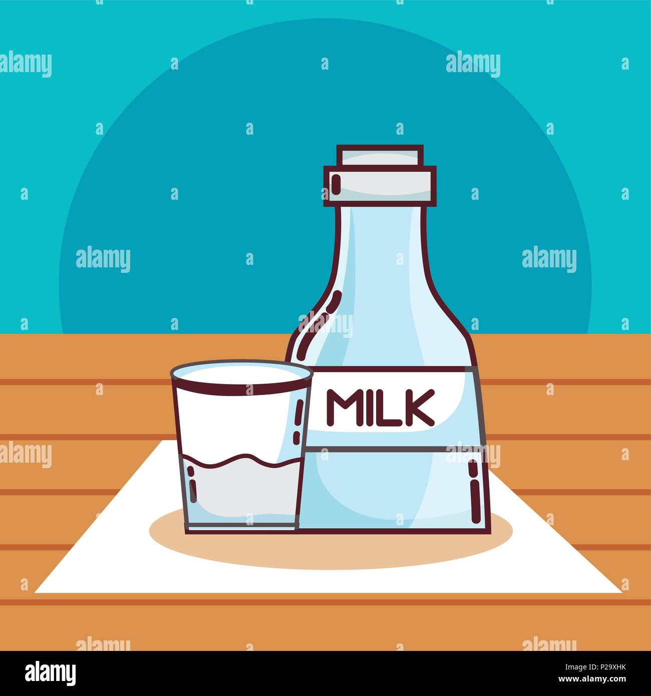 Curd milk,glass Stock Vector Images - Alamy