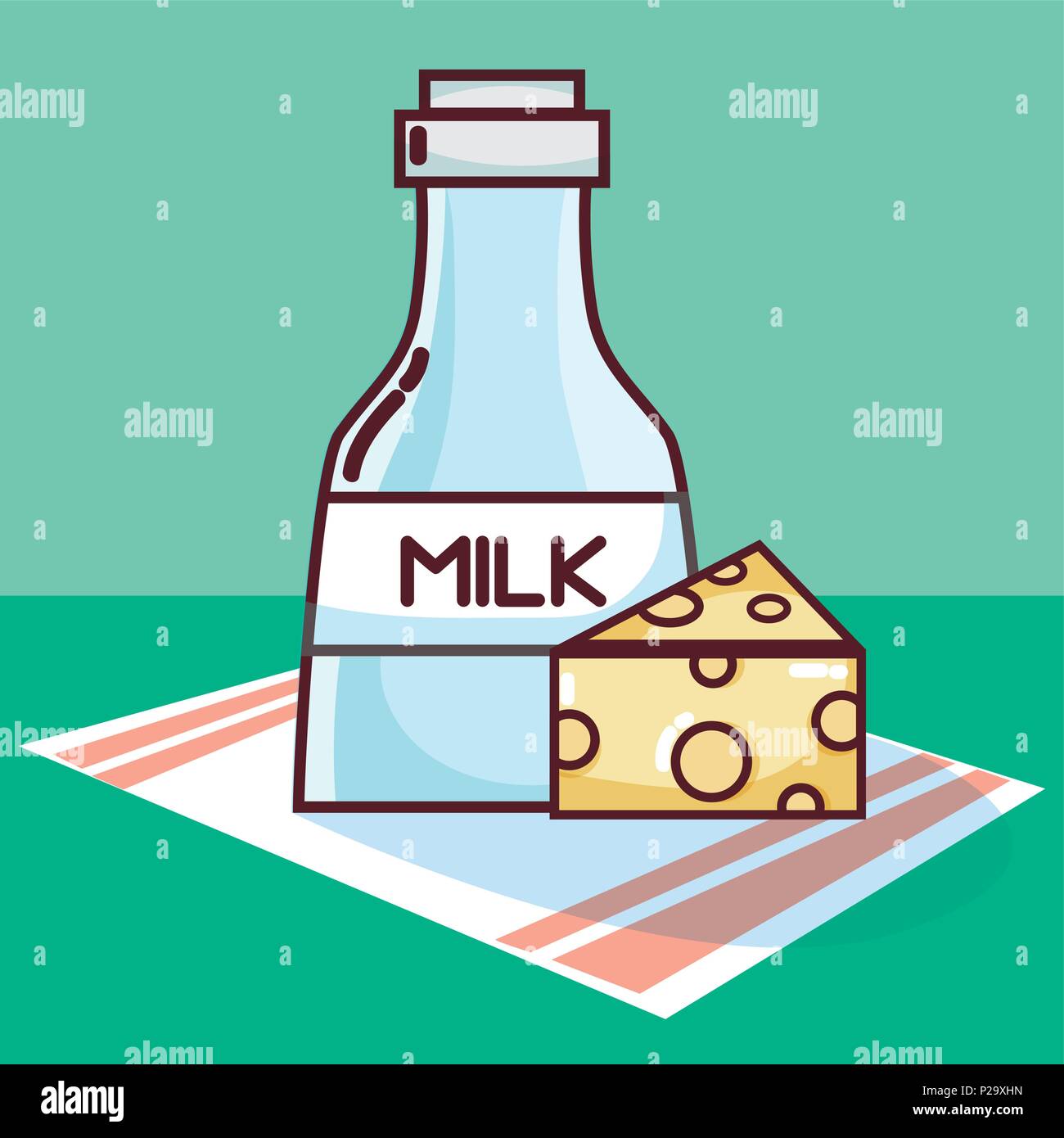 Organic cottage cheese on Stock Vector Images - Alamy