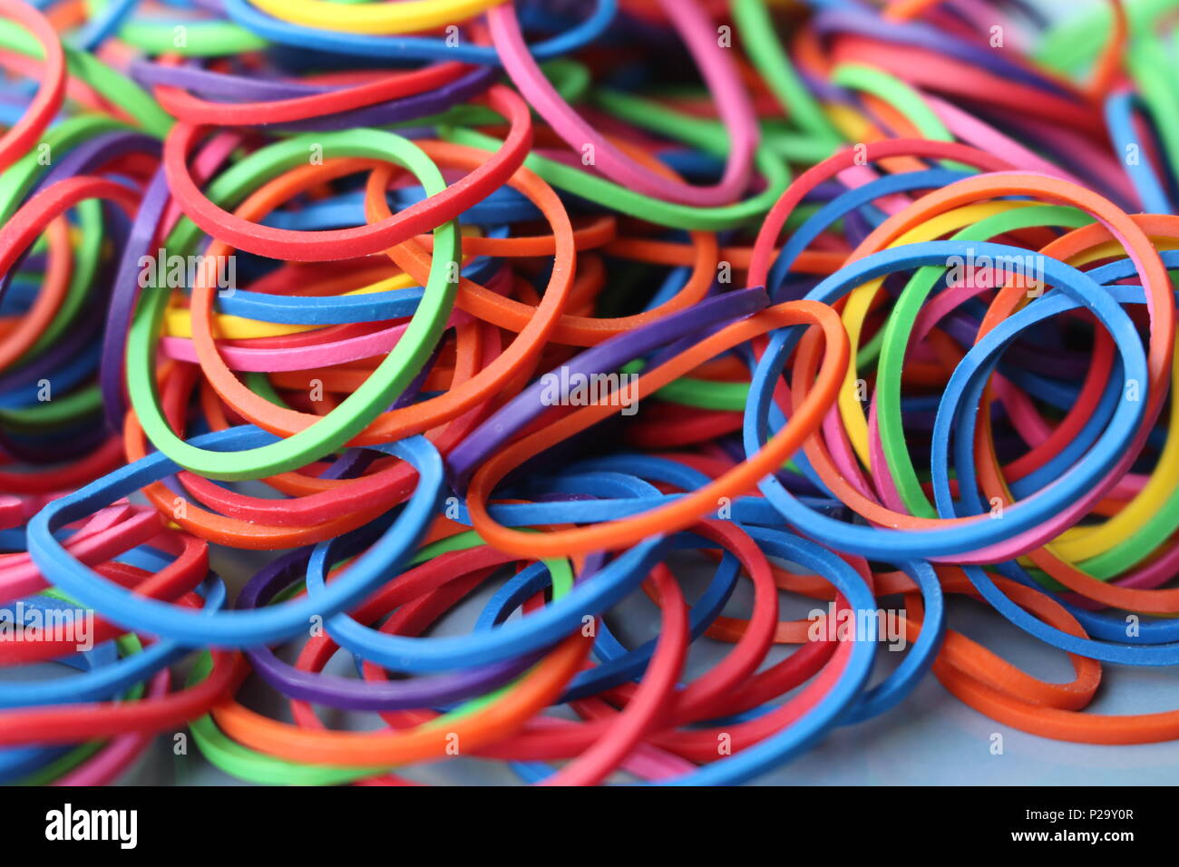 Elastic band background Stock Photo - Alamy