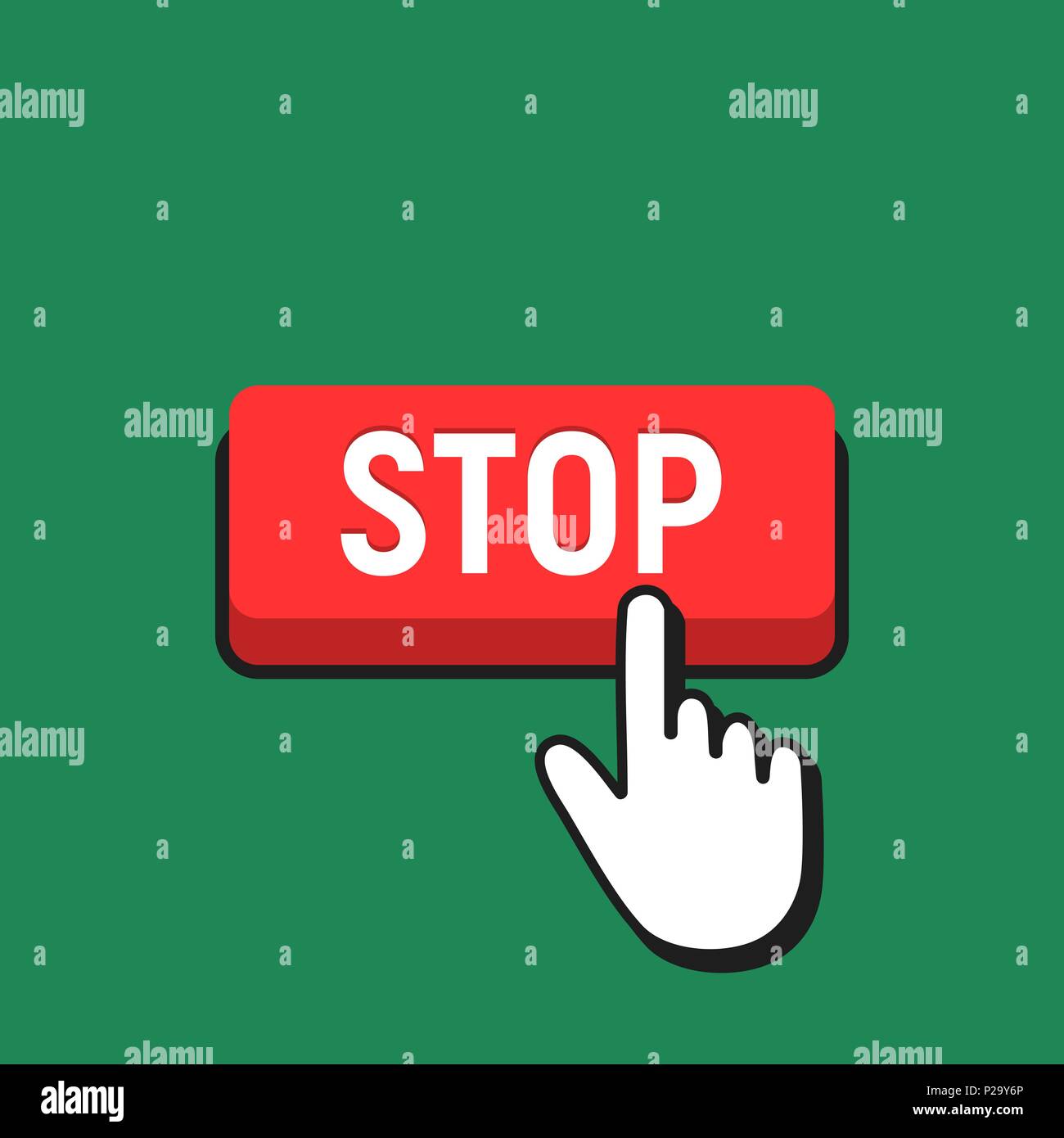 Stop push Stock Vector Images - Alamy