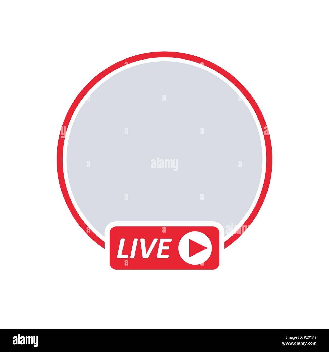 User LIVE video streaming. Social media icon avatar Stock Vector Image ...