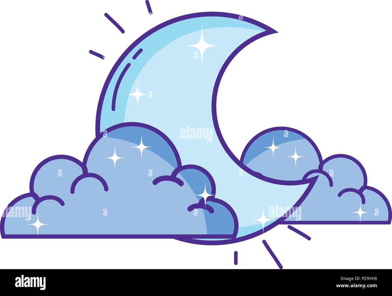 Sky clouds full moon Cut Out Stock Images & Pictures - Alamy