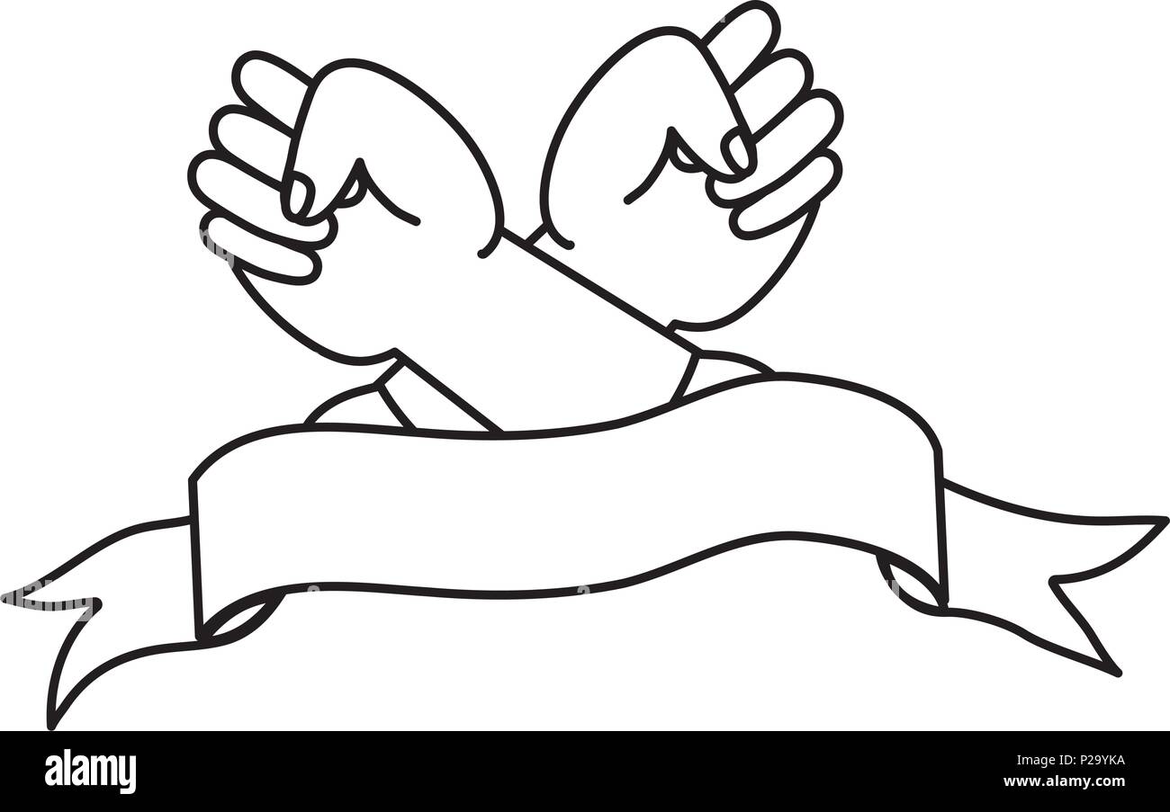 Protesters holding hands Cut Out Stock Images & Pictures - Alamy