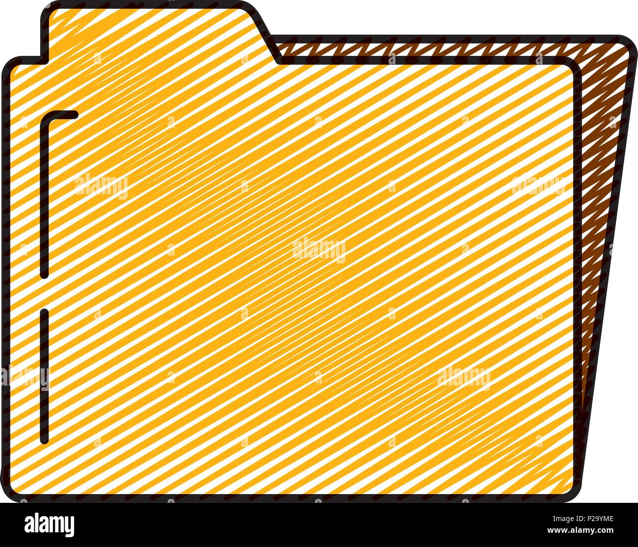 doodle folder file to organized document archive Stock Vector Image ...