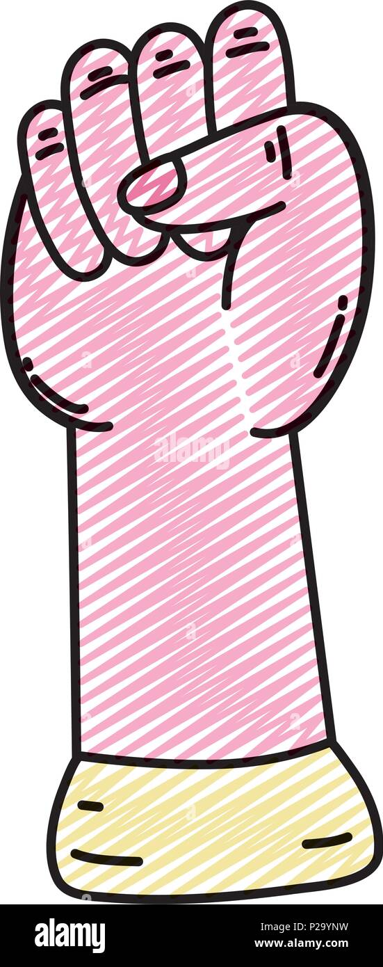 doodle opposition hand protest revolution demostration Stock Vector ...