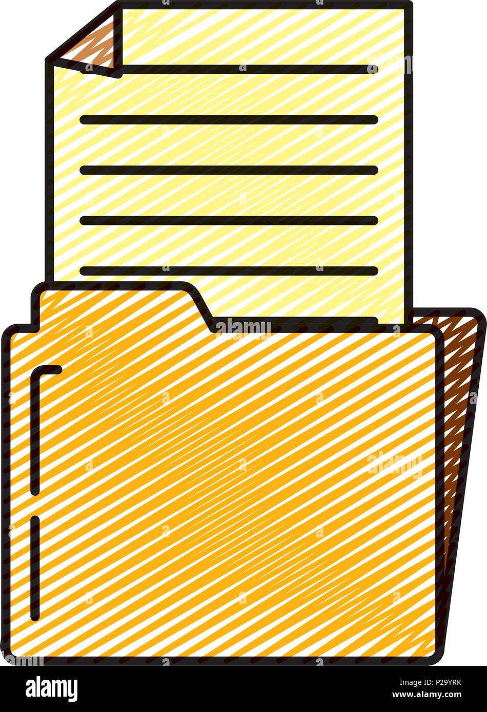 Document folder icon doodle hi-res stock photography and images - Alamy