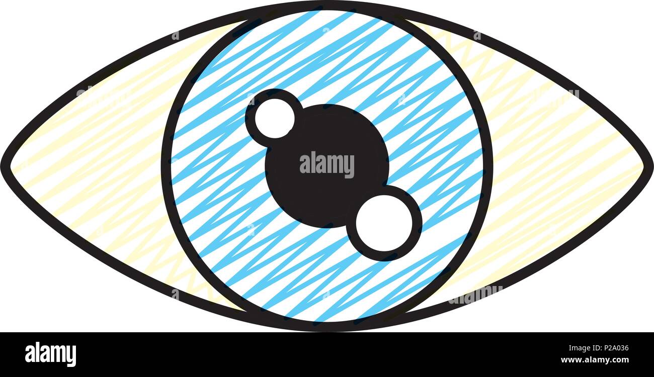 doodle eye human vision flat design Stock Vector Image & Art - Alamy