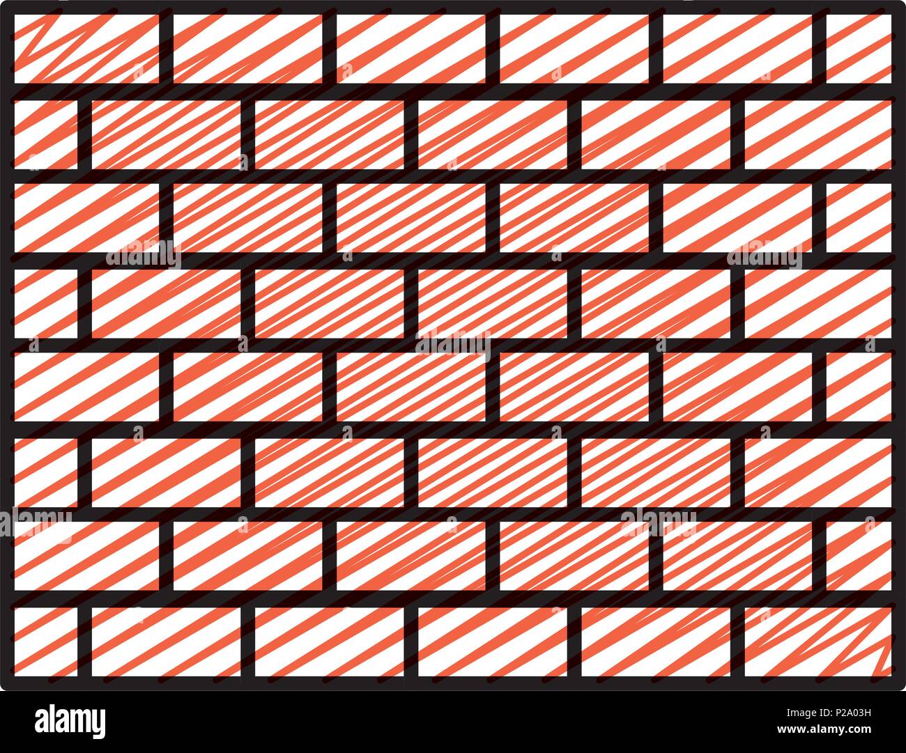 doodle structure brick wall architecture block Stock Vector Image & Art ...