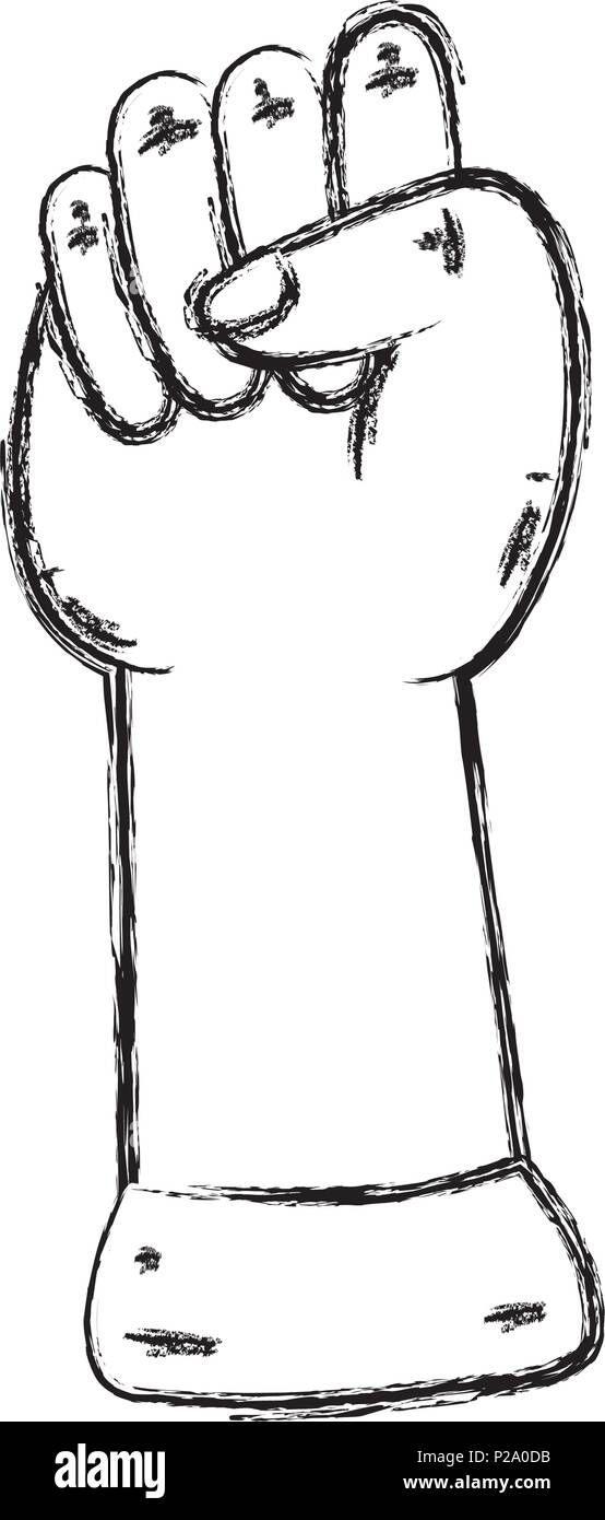 grunge opposition hand protest revolution demostration Stock Vector ...