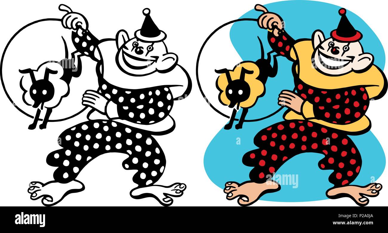 Vintage Clown Illustration