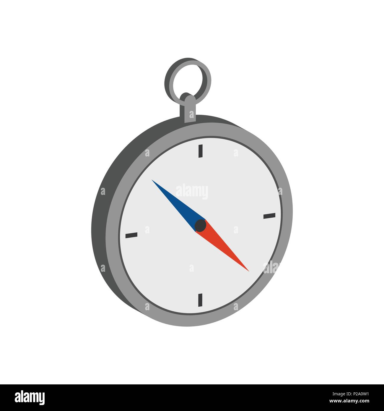Compass symbol. Flat Isometric Icon or Logo. 3D Style Pictogram for Web ...