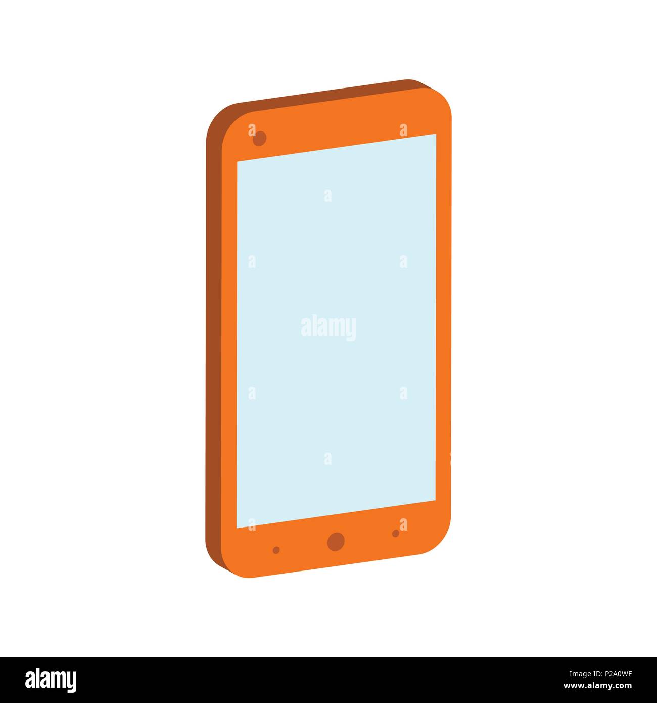 Smartphone symbol. Flat Isometric Icon or Logo. 3D Style Pictogram for ...
