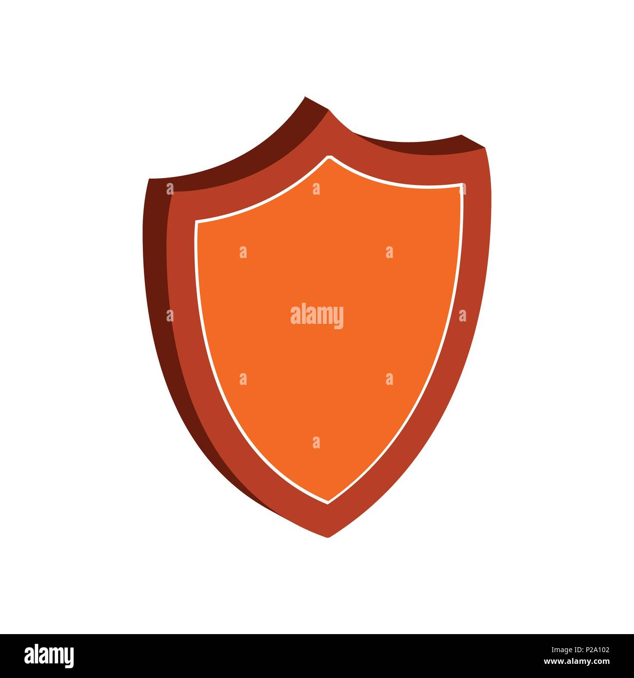 Shield, protection symbol. Flat Isometric Icon or Logo. 3D Style ...