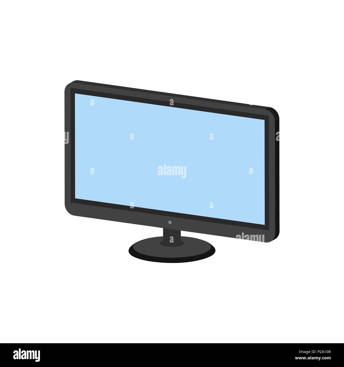 Computer monitor, display symbol. Flat Isometric Icon or Logo. 3D Style ...